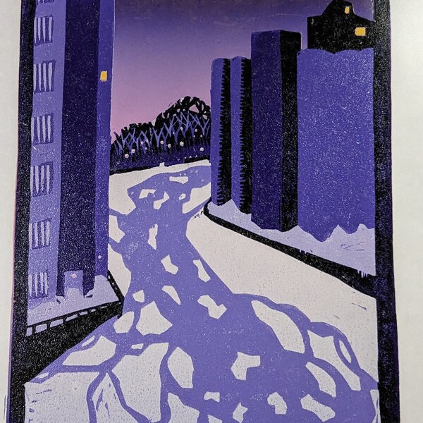 Reduction Woodcut - Etsy