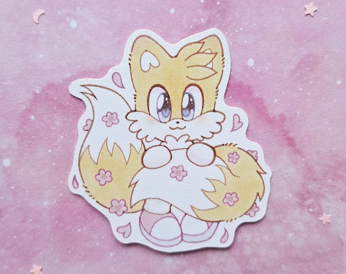 Tails the Fox Sakura Sticker - Etsy
