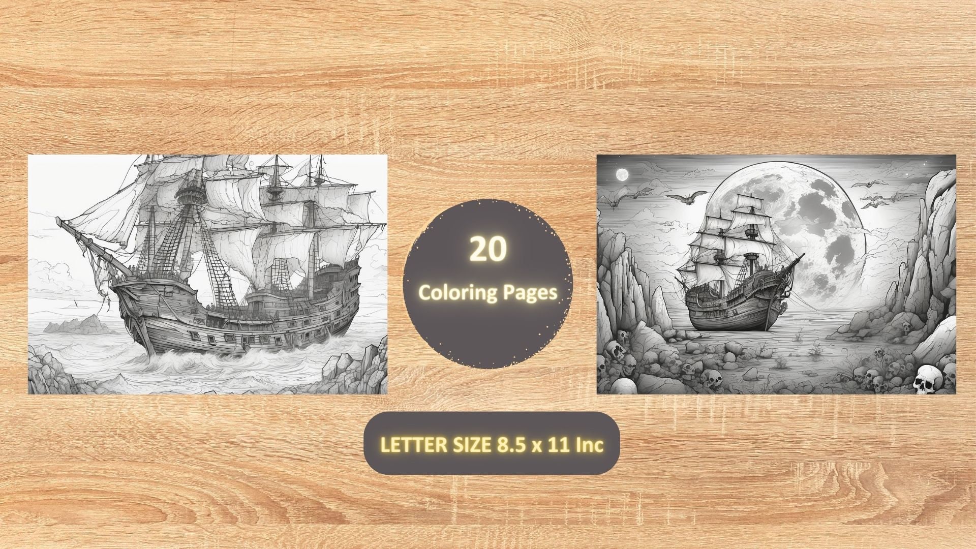 20 Printable Pirate Ships Coloring Pages, Relax and Stress Relief ...