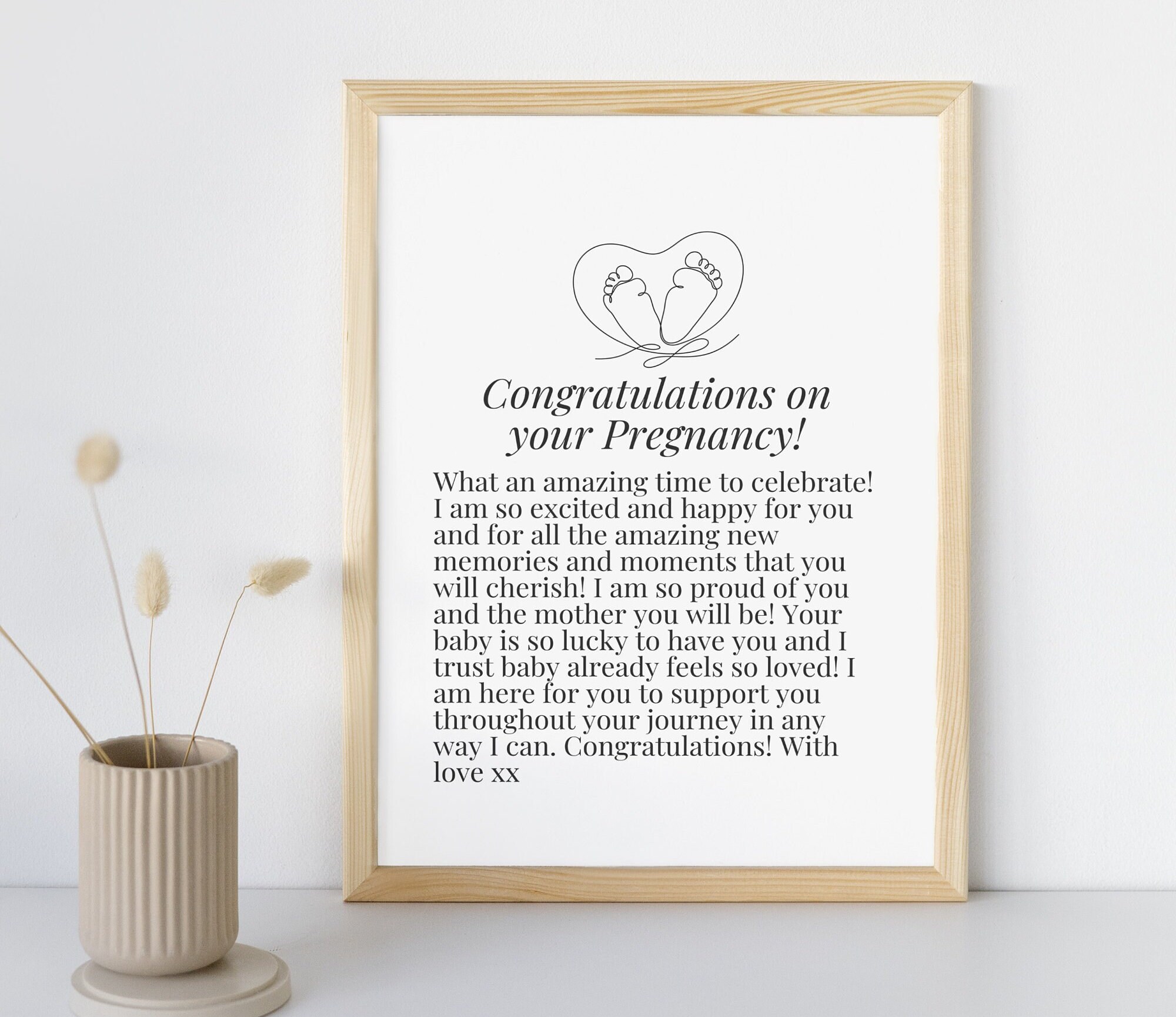 Congratulations on Your Pregnancy Baby Shower Gift Printable Wall Art ...