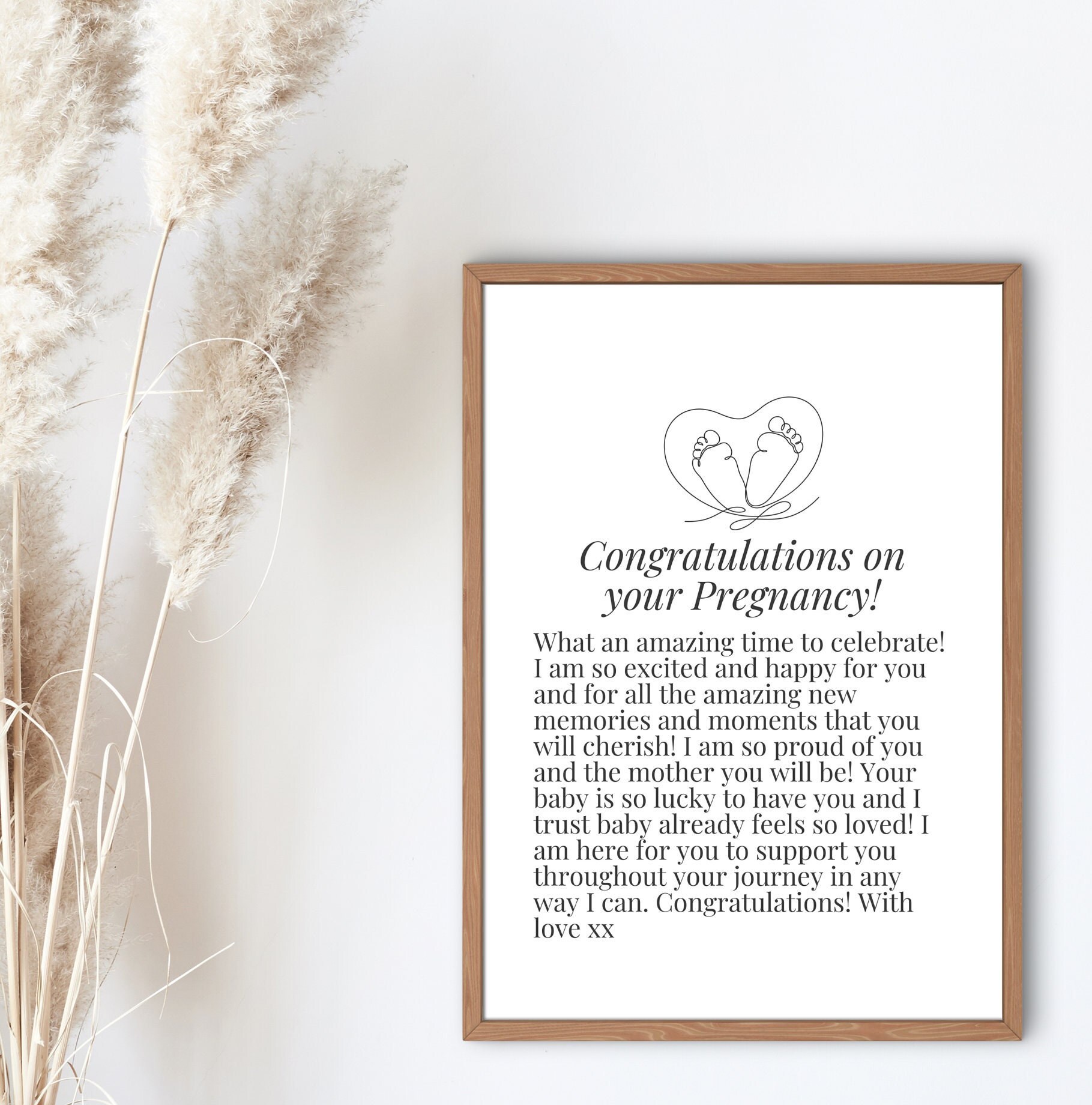 Congratulations on Your Pregnancy Baby Shower Gift Printable Wall Art ...