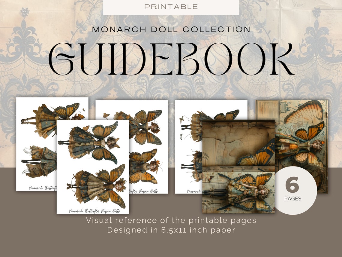 Monarch Paper Doll, Butterfly, Ephemera, Victorian, Scrapbook, Junk ...