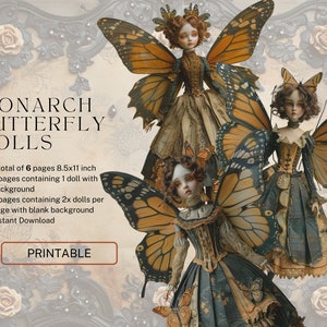Monarch Paper Doll, Butterfly, Ephemera, Victorian, Scrapbook, Junk ...