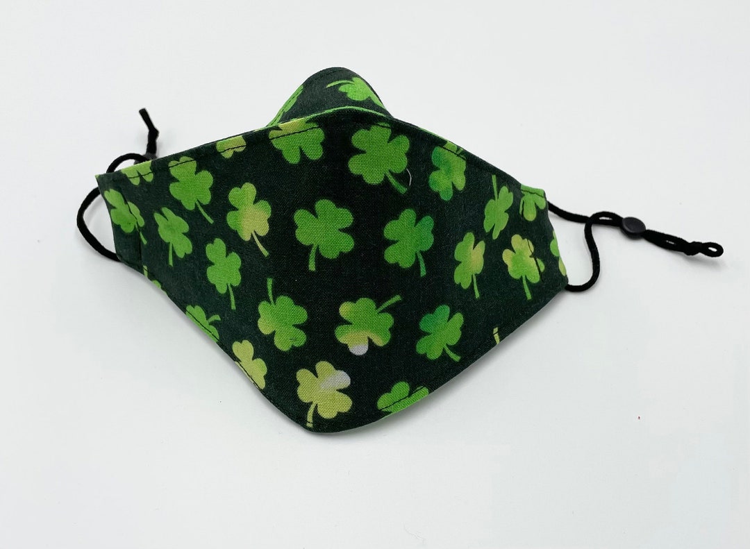 Shamrock Mask, St Patricks Day Mask, 3D Mask Men, 3D Mask Women, Green ...