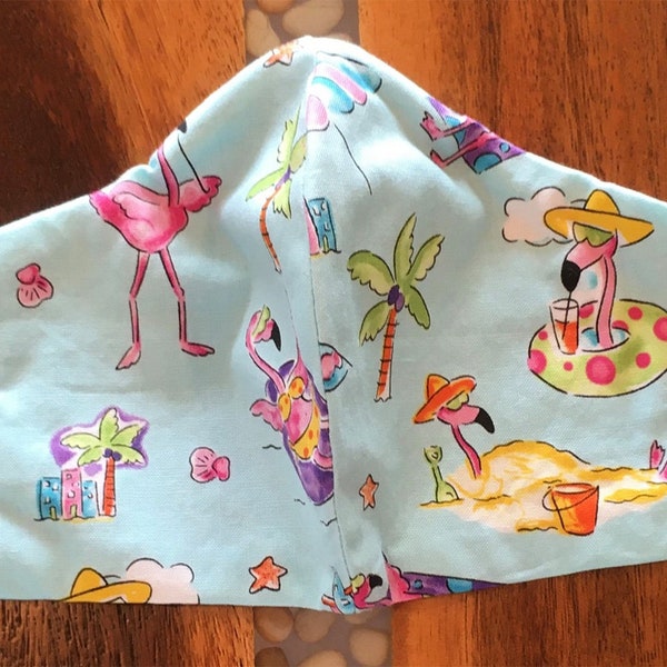 Flamingo Face Mask - Etsy