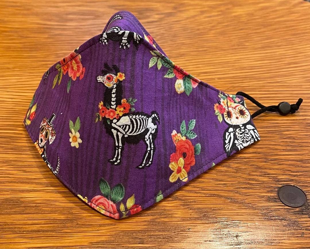 Alpaca Mask, Llama Mask, Purple Sugar Skull Mask, 3D Mask Women, Best ...