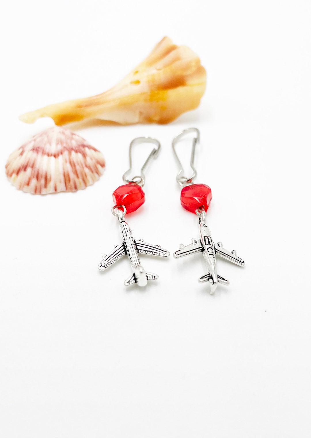 Red Plane Gift, Airplane Zipper Pull Charm, Purse Charm for Handbags ...