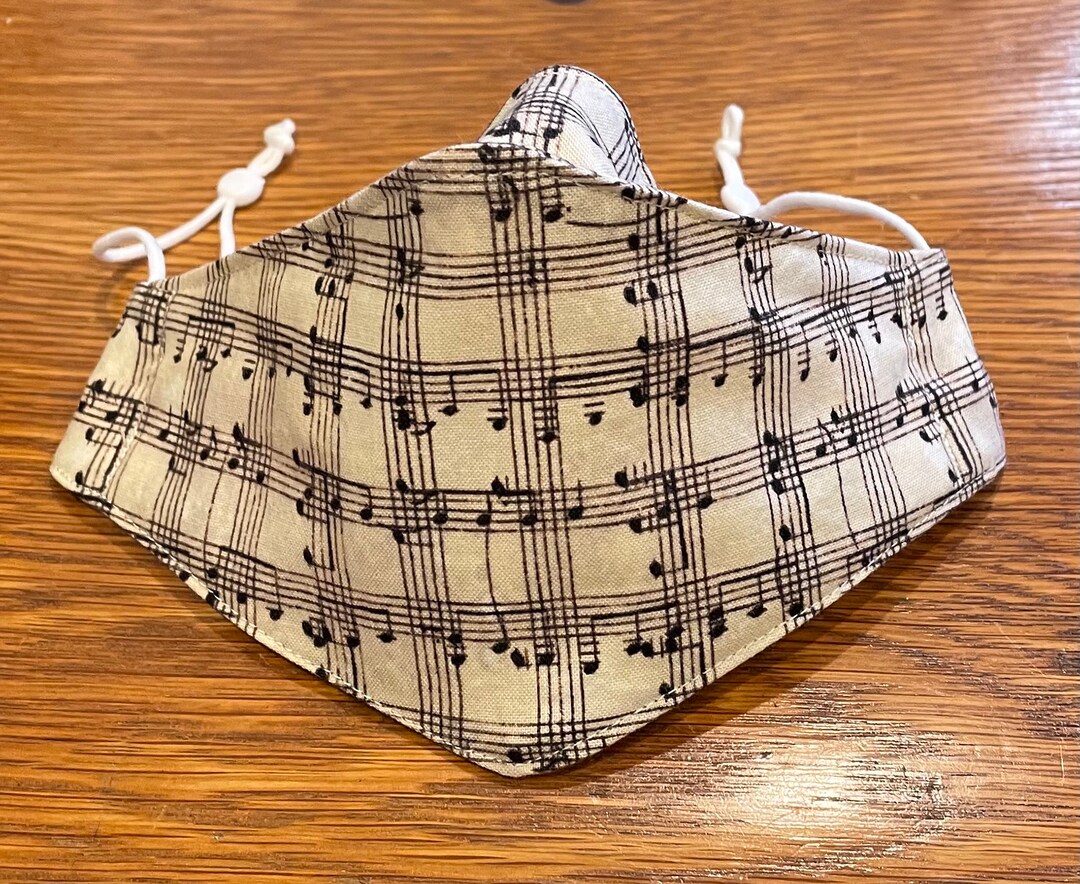 Musical Notes Mask, 3D Mask for Women, Music Lover Gift for Her, Girls ...