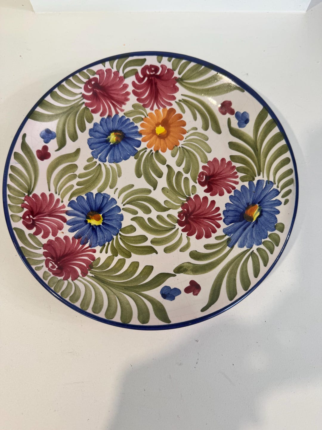 Mexican Talavera Floral Plate - Hand Painted - Etsy
