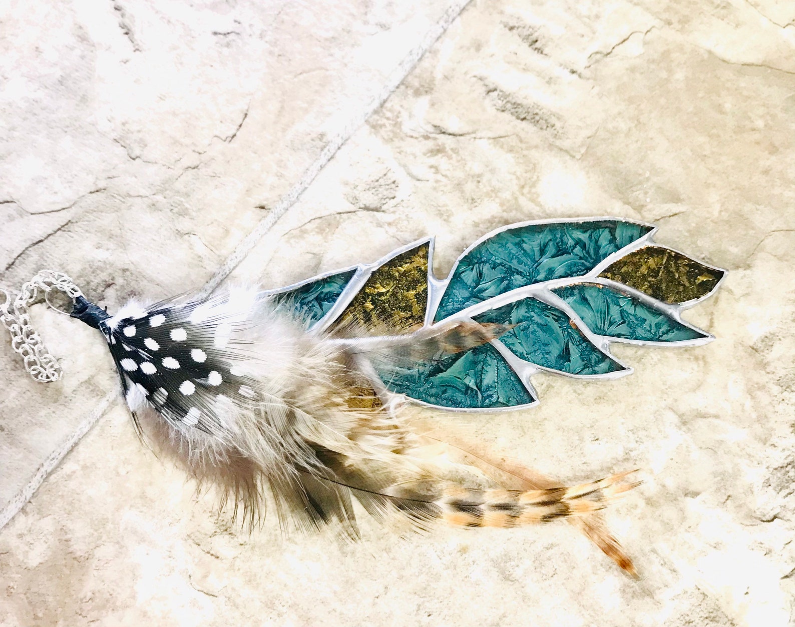 Beautiful Van Gogh Stained Glass Feather Suncatcher Sun - Etsy