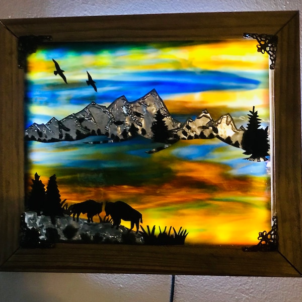 Mountain Scene Window Film - Etsy