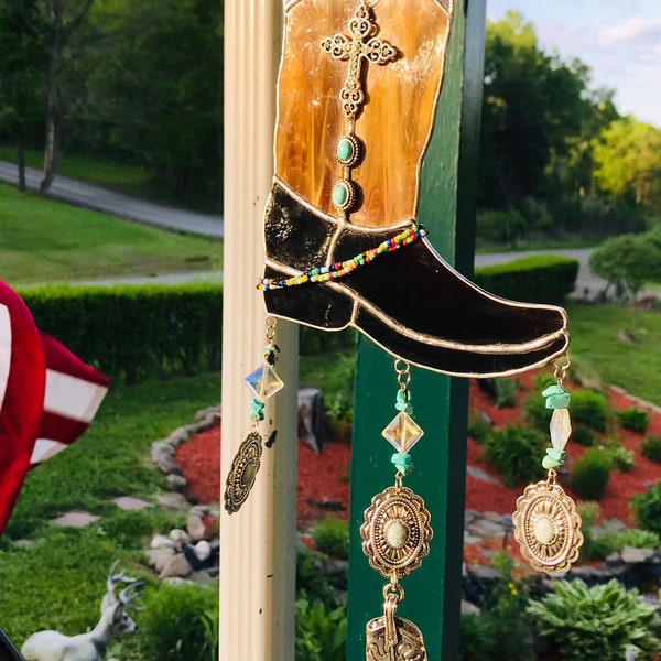 Western Stained Glass Window Hangings - Etsy