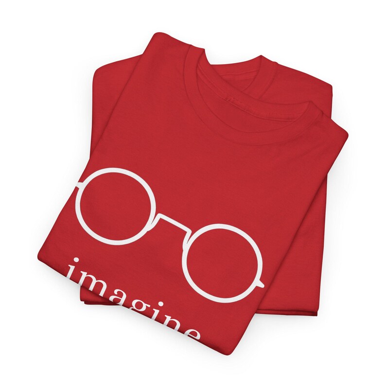 John Lennon Imagine T-shirt | John Lennon Glasses Tee - Etsy