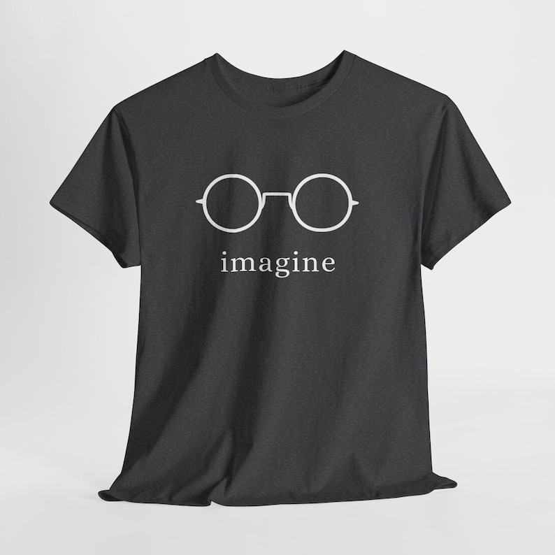 John Lennon Imagine T-shirt | John Lennon Glasses Tee - Etsy