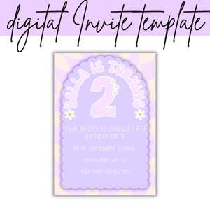 Editable Birthday Invitation, Funky Party Invitation, Invitation ...