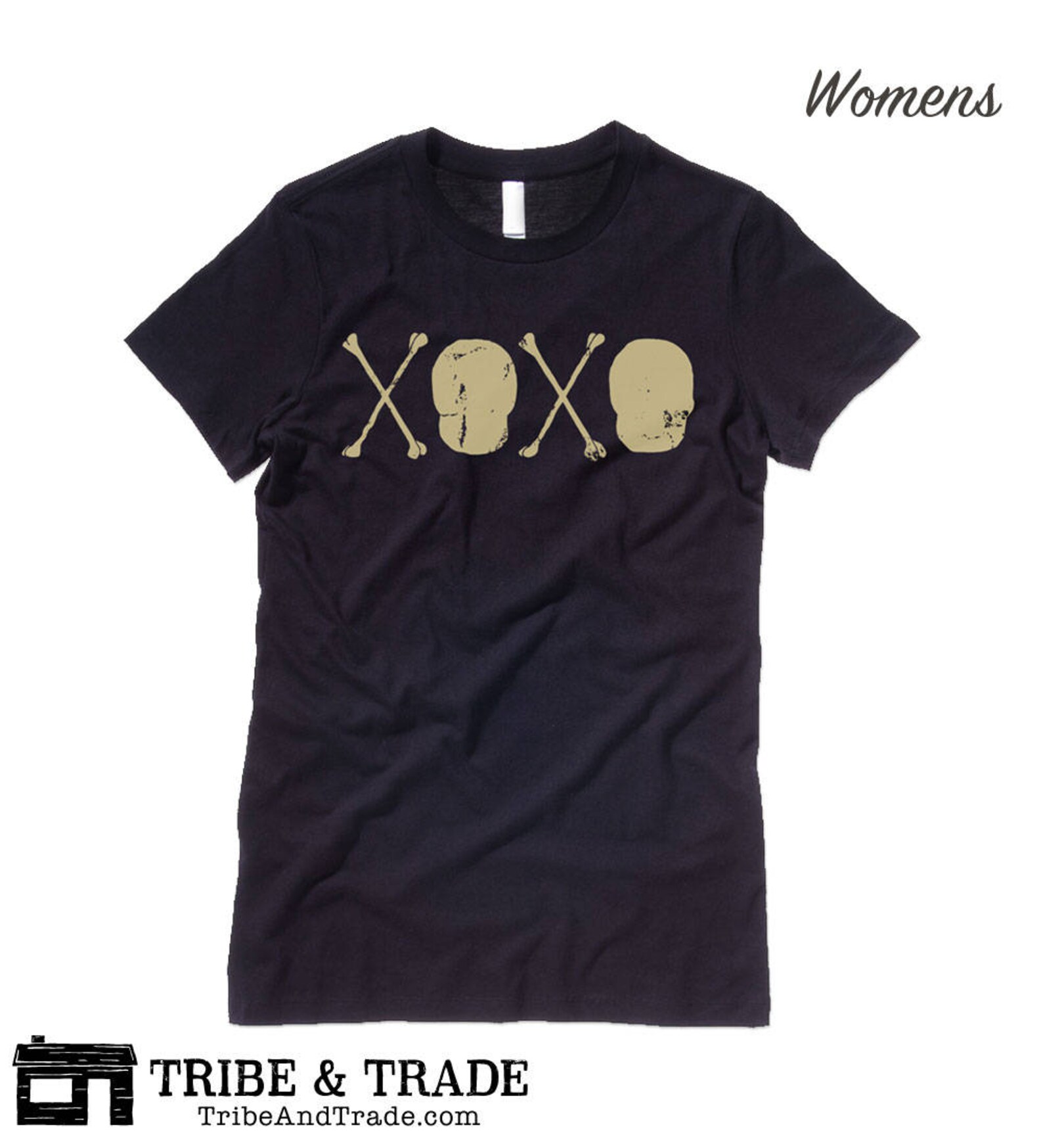 XOXO Skull and Crossbones Shirt Hugs and Kisses Cotton Black - Etsy