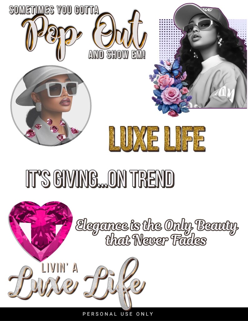 It’s Giving… Pop Out Digital Sticker Sets - Etsy