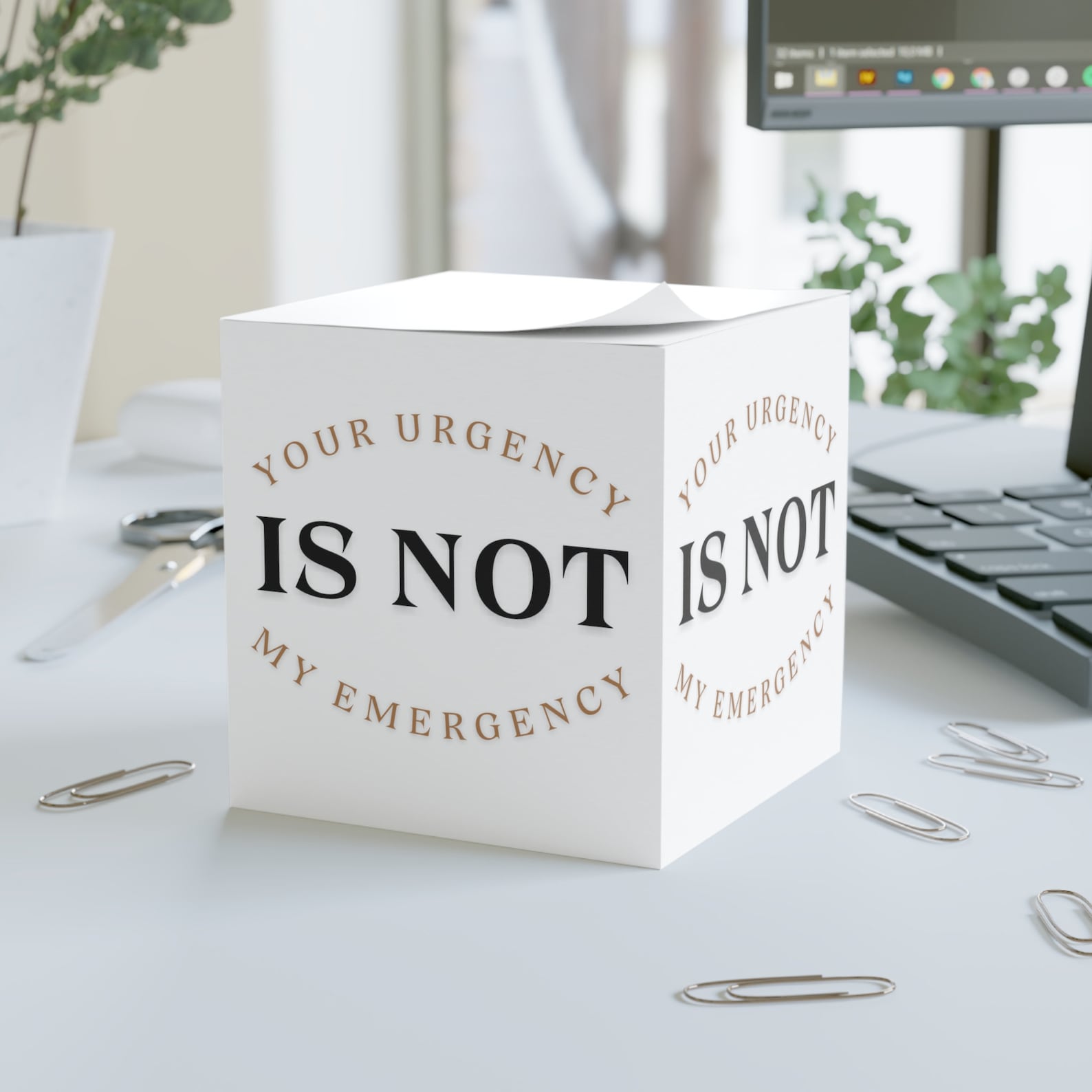 Funny Office Urgency Emergency Note Cube - Etsy