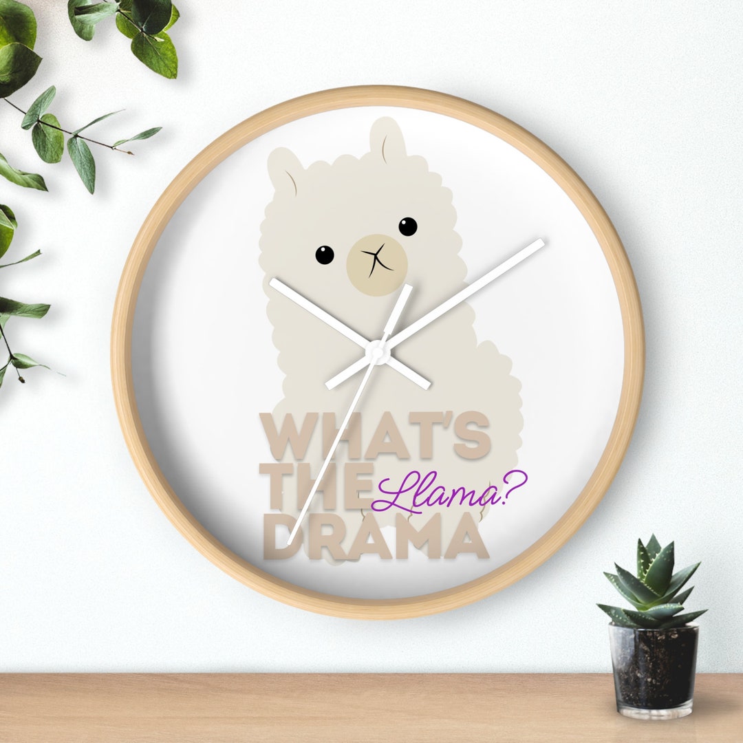 Drama Llama Wall Clock - Etsy