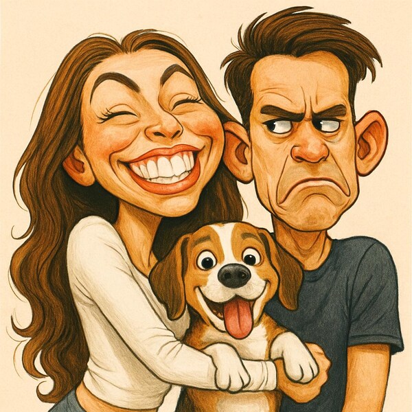 Cute Couple Portrait - Etsy UK