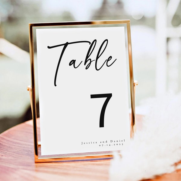 5x7 Table Numbers - Etsy