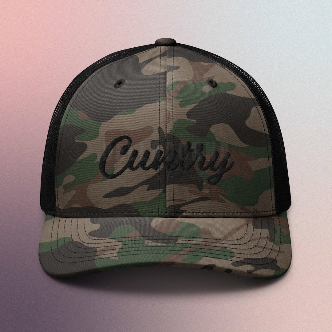 Cuntry Camo Trucker Hat, Southern Girl, Redneck, Trucker Style, Retro ...