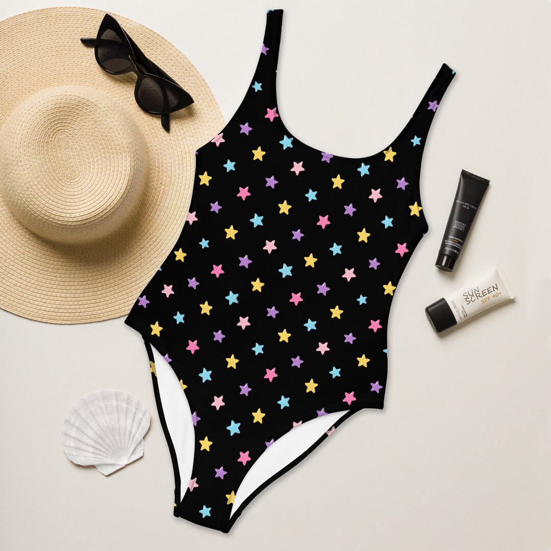Pastel Stars One-piece Swimsuit, Cute Women's Beachwear, Alt Girl ...
