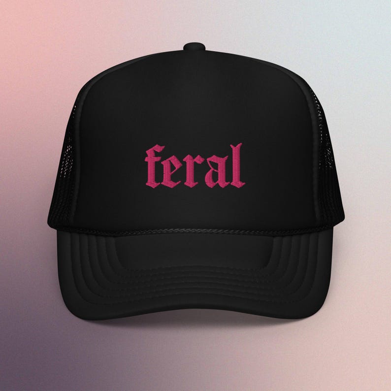 Feral Foam Trucker Hat, Custom Embroidery Hat, Vintage Baseball Cap ...