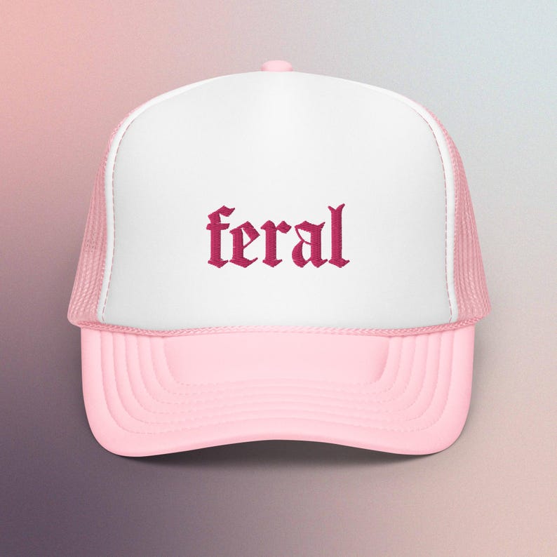 Feral Foam Trucker Hat, Custom Embroidery Hat, Vintage Baseball Cap ...