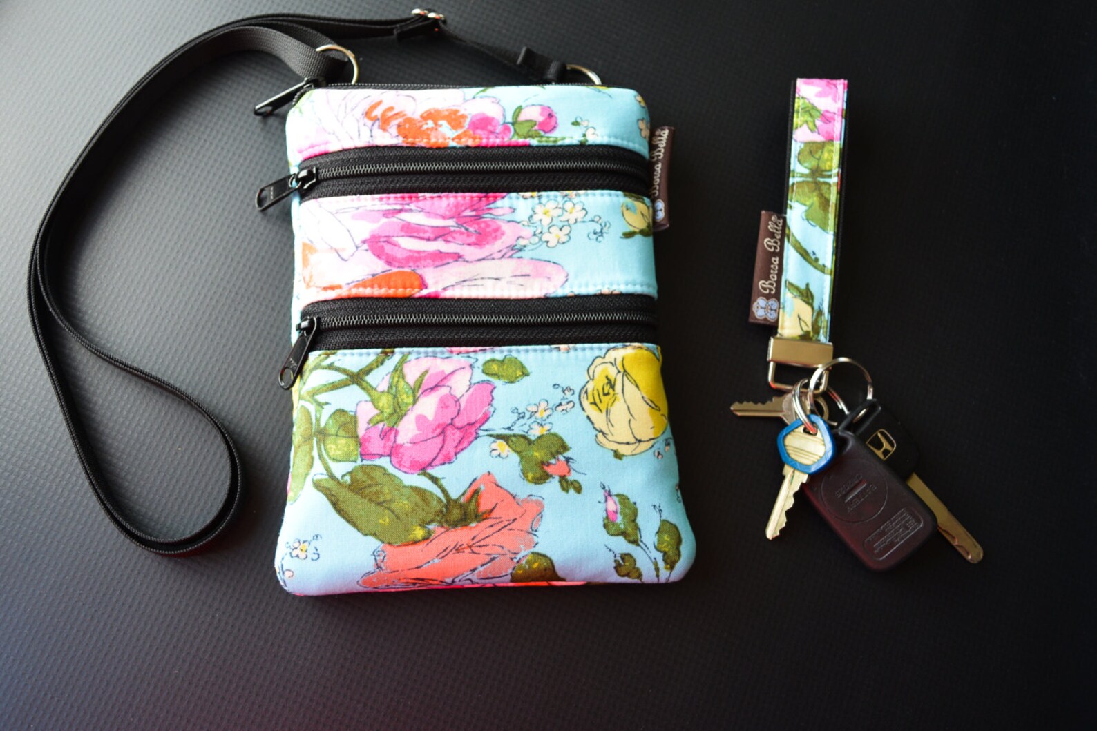 Small Crossbody Purse 3 Zippered Bag Small Cross Body Bag | Etsy