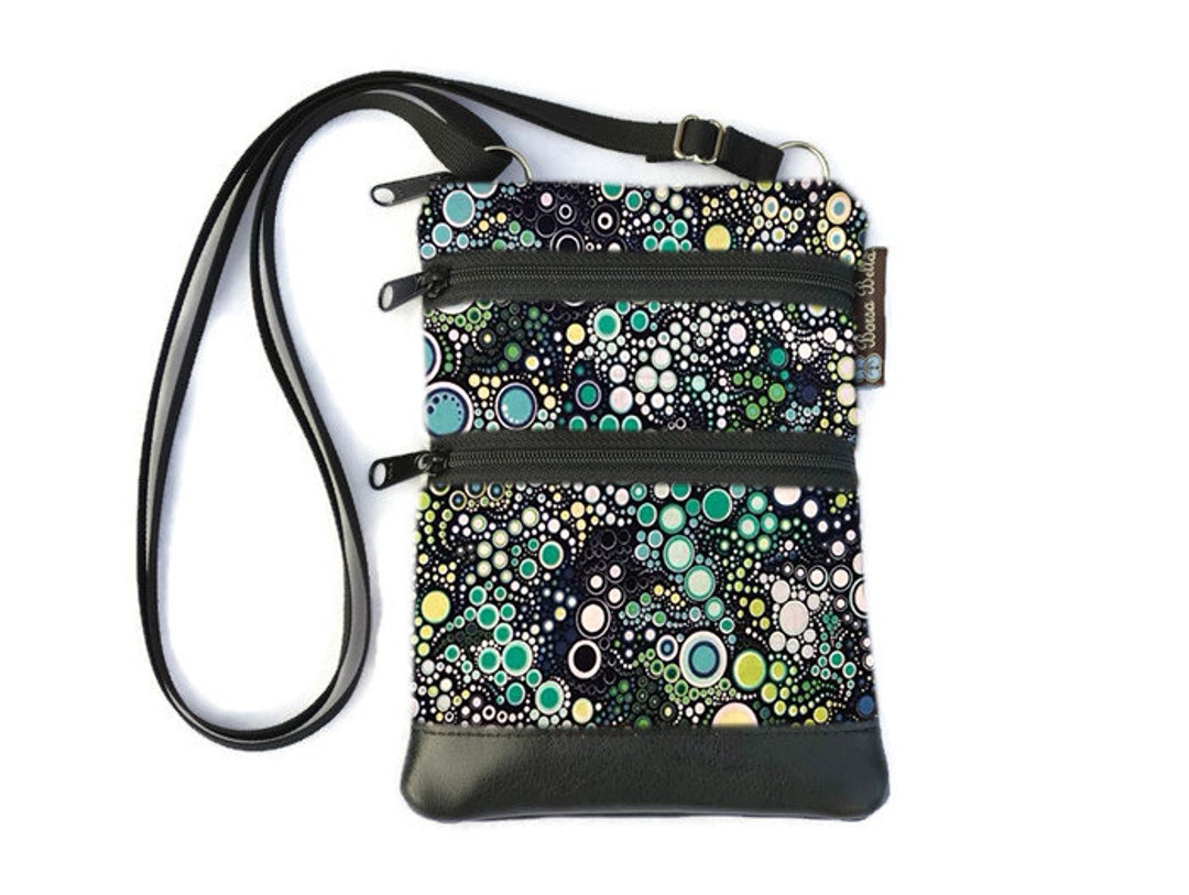 Small Crossbody Purse - 3 Zippered Bag - Womens Shoulder Purse ...