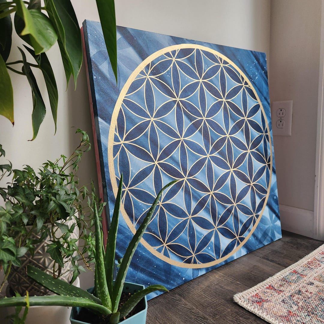 Mandala Painting - Flower of Life - Custom Mandala - Spiritual Art ...