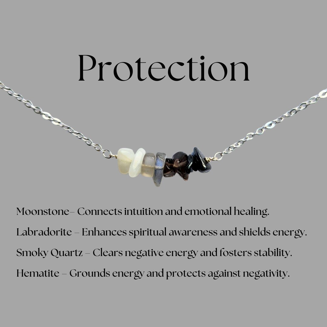 Gemstone Necklace for Protection, Dainty Jewelry, Minimalist Necklace ...