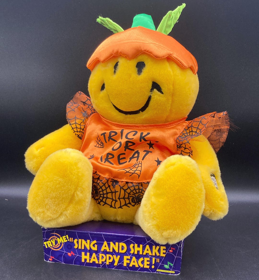 Vintage 90's Dan Dee Plush "sing and Shake Happy Face" Doll Happy ...