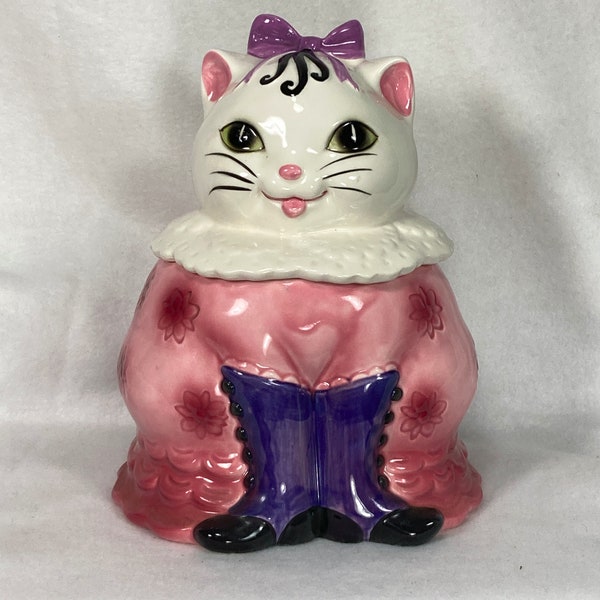 Lefton Vintage Cat Cookie Jar - Etsy