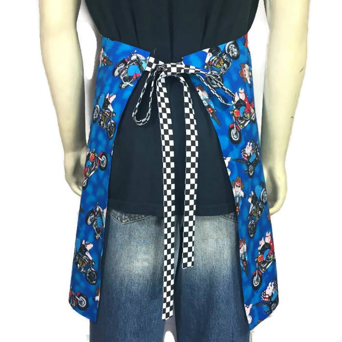 Hogs on Motorcycles Apron / Blue Mens Apron With Pigs on Bikes - Etsy