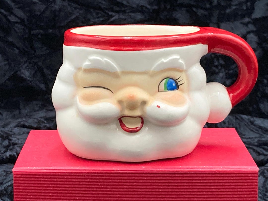 Vintage 1962 Genuine Holt Howard Winking Eye Santa Mug Rare Find - Etsy