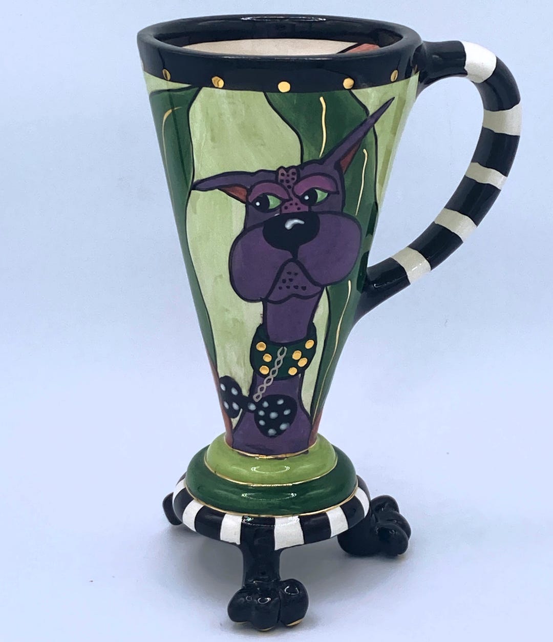 Vintage 2002 SWAK 7" Ceramic Mug With Dogs Lynda Corneille Footed 10 Oz ...