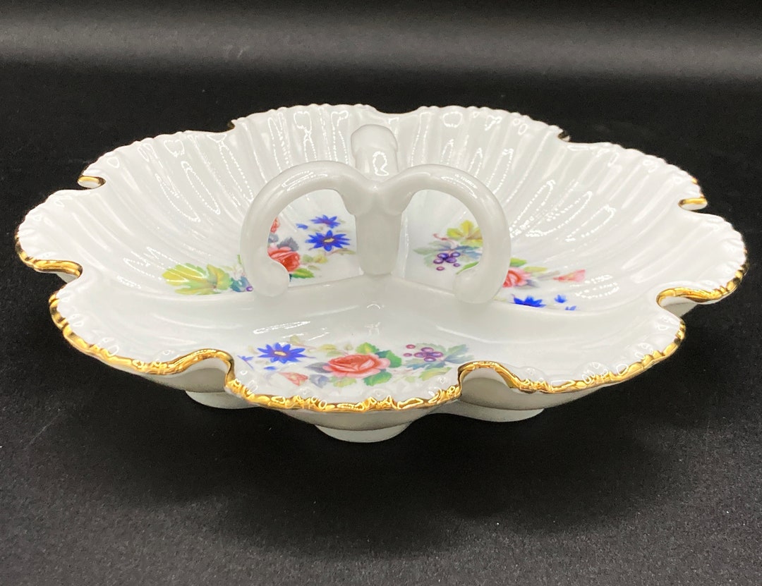 Vintage 1960's Winrose Collection Spring Floral Divided Hand Painted ...