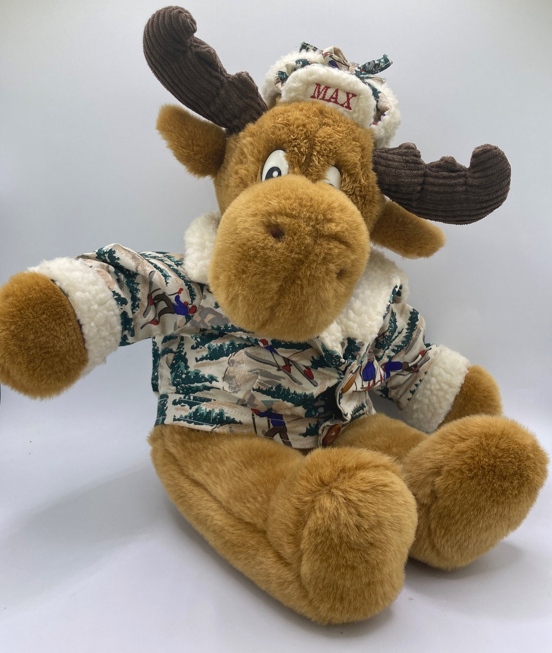 Vintage 1992 MAX the Moose Plush 21" Skiing Jacket Sherpa by ...