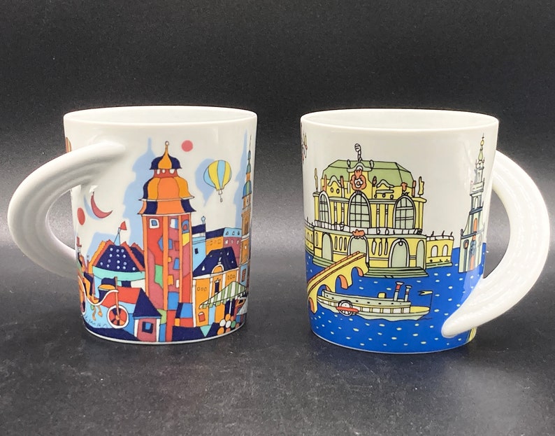 Vintage 1980's Rosenthal Studio Line City Cup N11 Dresden N29 Mannheim ...