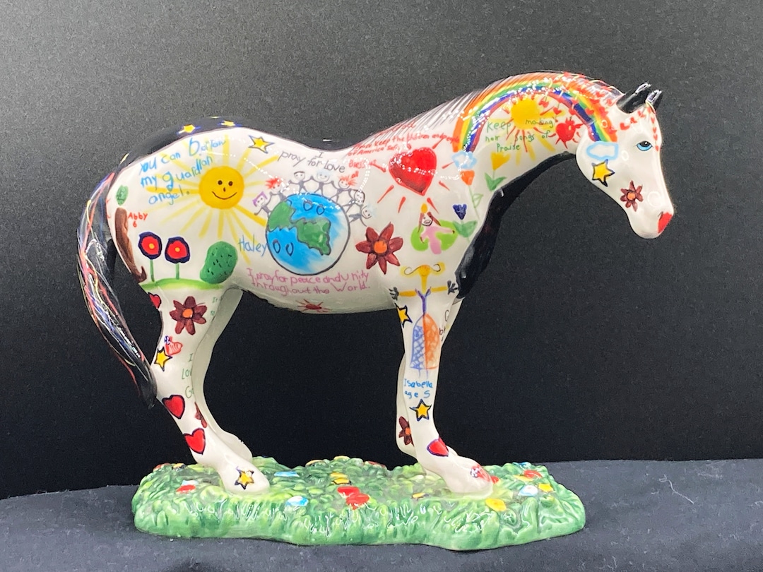 2004 the Trail of the Painted Ponies Porcelain Children's Prayer Pony ...