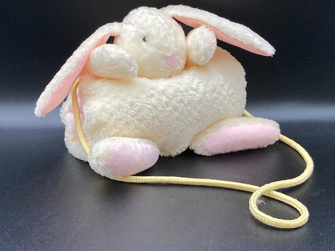 Vintage Handbag Heaven 1999 Bunny Rabbit Muff Purse Plush / White #2563 ...