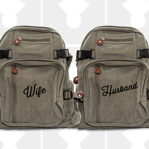 Backpacks, Wife, Husband, Destination Wedding, Bride, Groom, Honeymoon ...