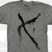 Men's T-shirt Abstract Letter X Screen Printed Triblend or Poly-cotton ...