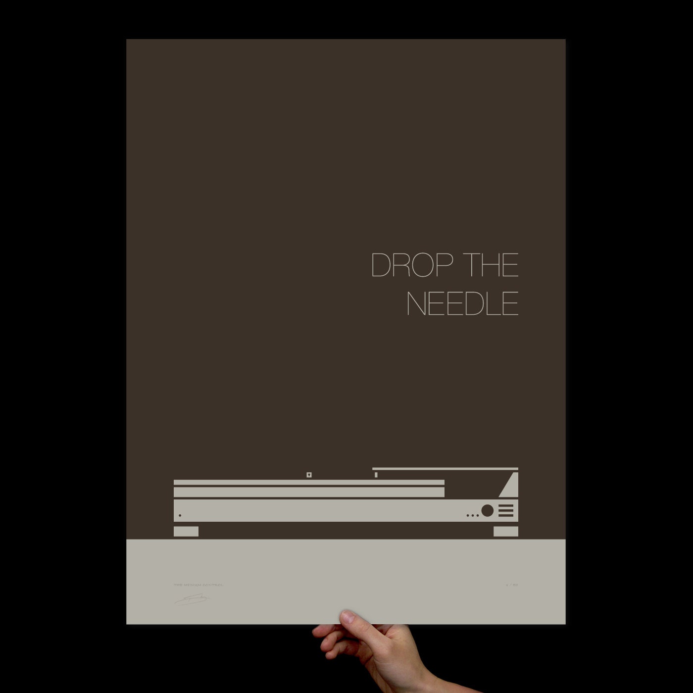 Drop the Needle Art Print Screenprint Print Typography - Etsy