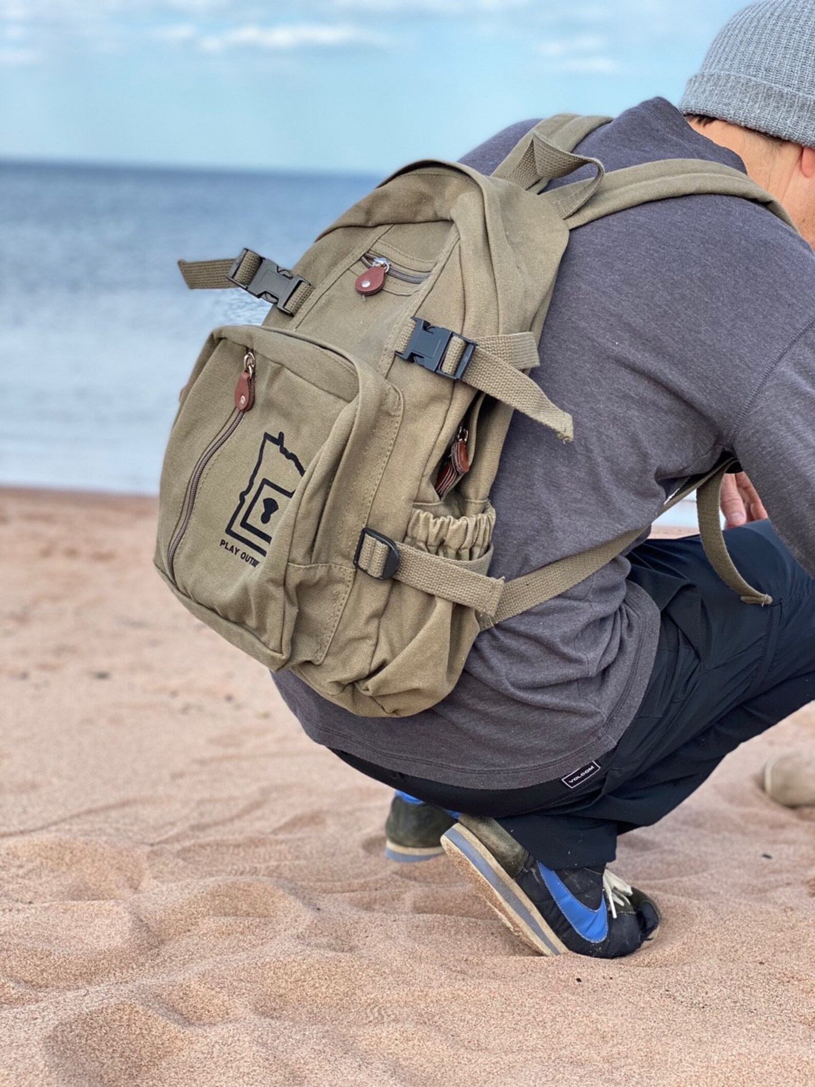 Backpack Canvas Backpack Small Backpack School Backpack | Etsy