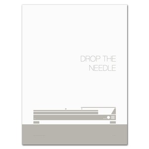 Drop the Needle, Art Print, Screenprint, Print, Typography, Office Art ...