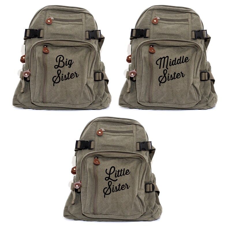 Girls Backpack Big Sister Little Brother Kids Backpack - Etsy