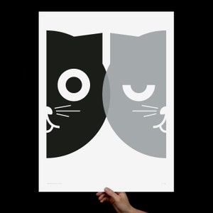 Dueling Watson the Cat, Art Print, Screenprint, Cat Art, Print, Poster ...